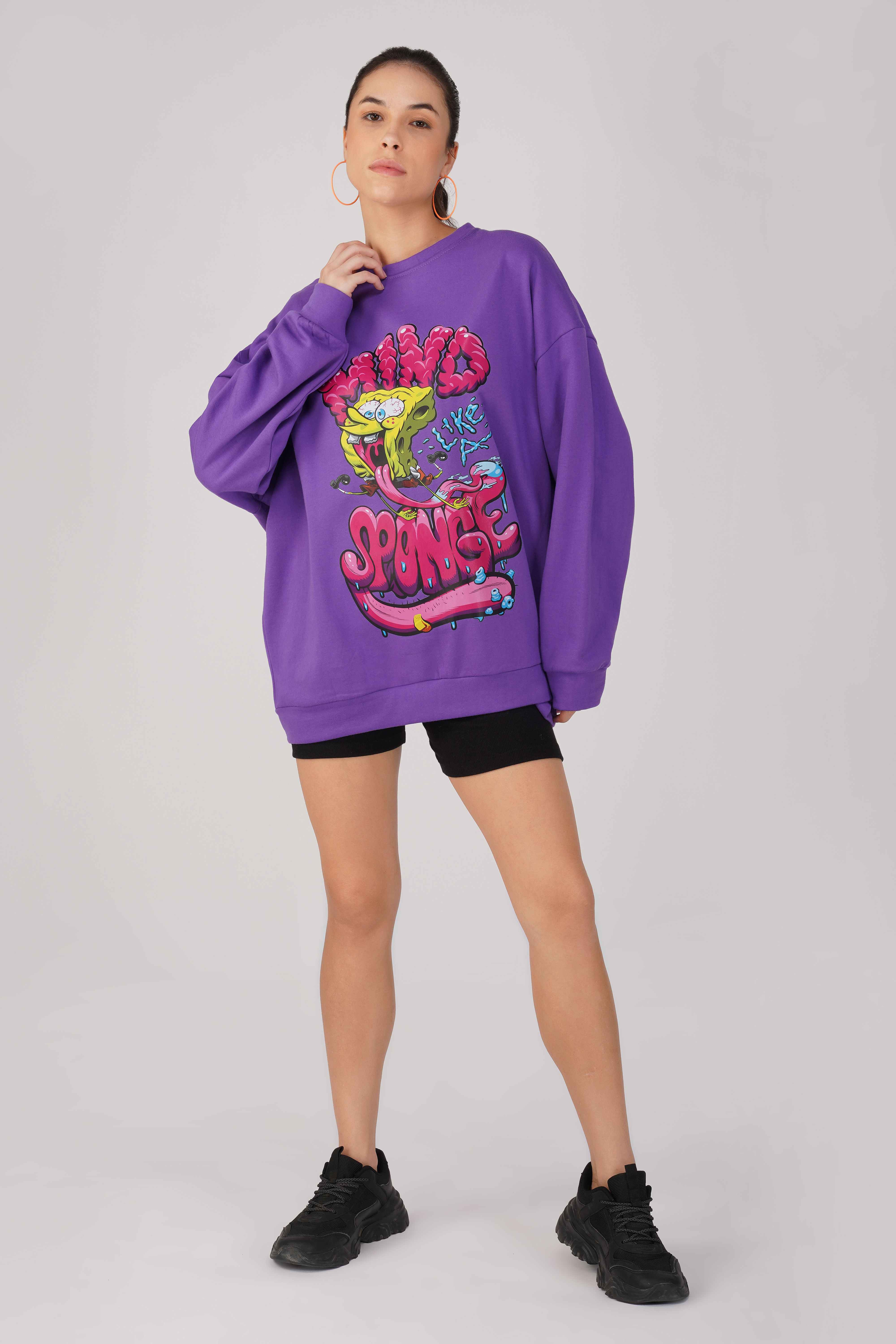 Buy SpongeBob Mind Like A Sponge Oversized Sweatshirt