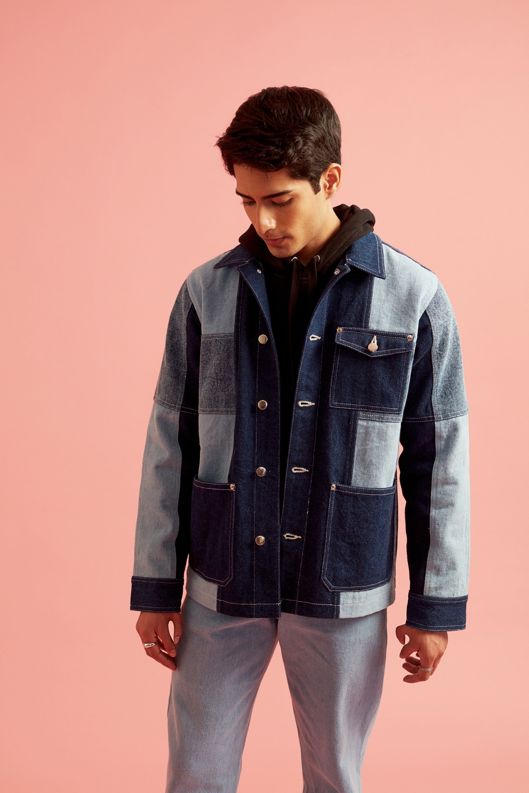 Colorblock Denim Jacket